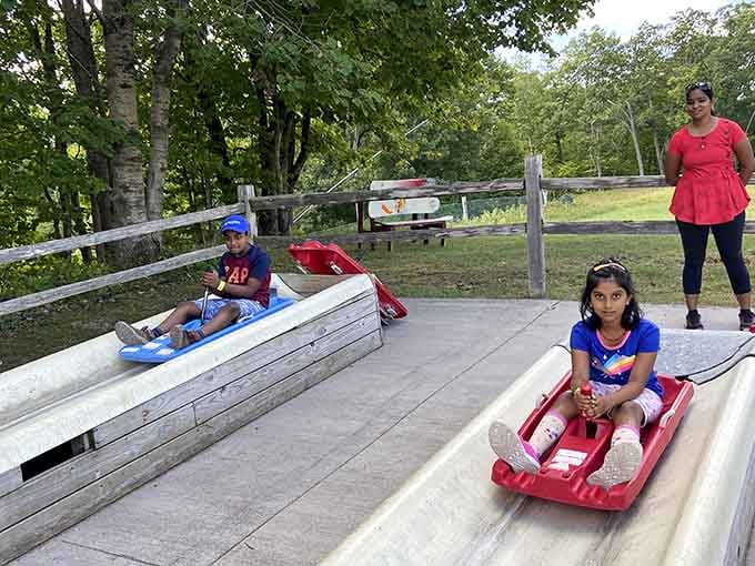 Nothing says summer like racing your sibling down a hillside while your parent questions their parenting decisions.