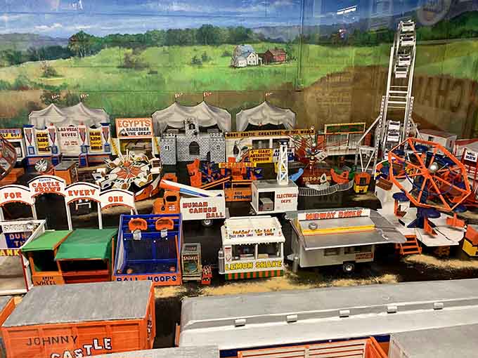 This miniature carnival at the World's Largest Toy Museum Complex is so detailed, you can almost smell the funnel cake.