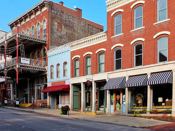 Mansfield's brick-lined downtown street feels like a movie set, complete with iron balconies and awnings that practically beg you to linger.