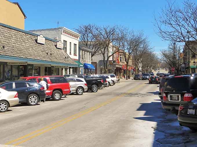 Naperville's main street in winter has a no-nonsense charm, like your favorite sweater, reliable, warm, and always in style.