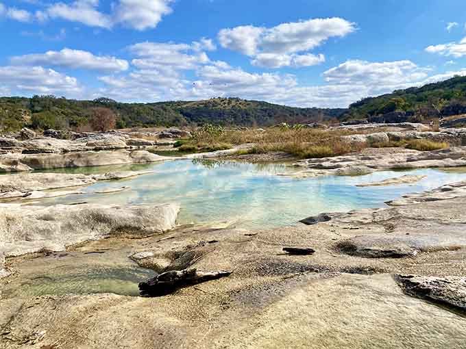 Crystal-clear pools nestled between ancient limestone slabs make Pedernales Falls look like Texas ordered its own private paradise.