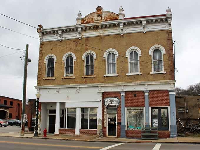 That ornate roofline detail isn't showing off, it's just Pomeroy's downtown doing what it does naturally, being breathtaking.