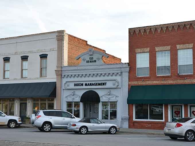 Vidalia's Main Street storefront details are so charming, even the brickwork looks like it's showing off.