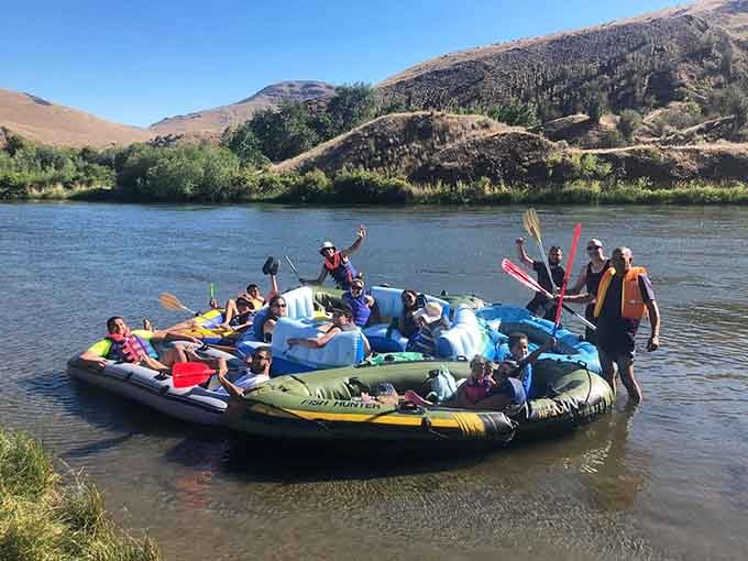 When your tubing crew needs a flotilla, the Yakima River delivers with golden hills watching over your adventure.