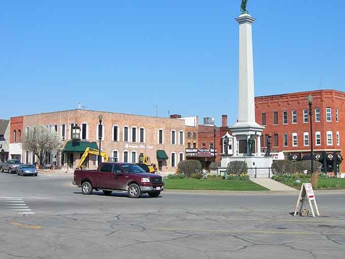That monument stands proud in the square, reminding visitors that some towns still honor their history with style and grace.