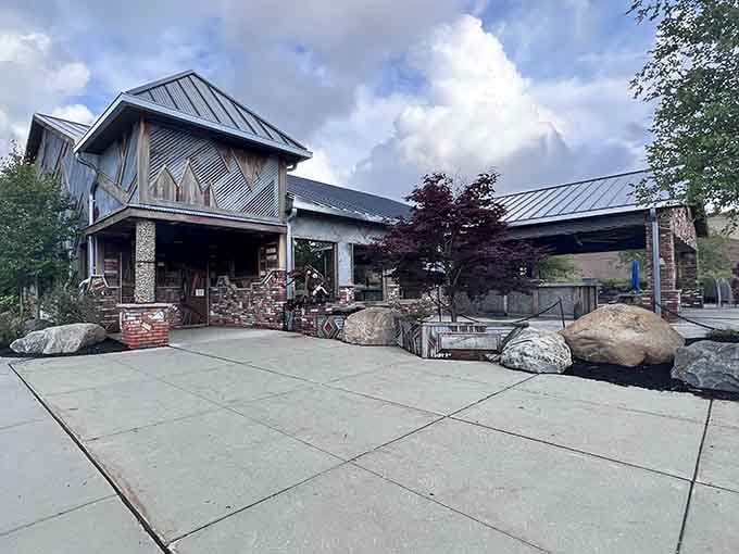 Those dramatic clouds overhead frame a BBQ destination that's worth the drive to Orion Township any day.