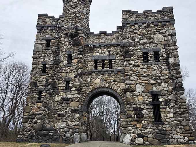 Weathered stones and narrow windows create a romantic silhouette against the sky that photographers absolutely adore capturing.