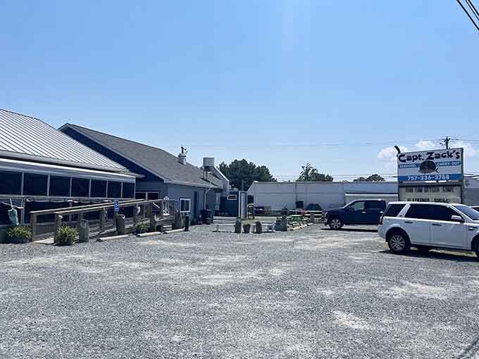 That roadside sign pointing to Captain Zack's carry-out window is basically the Eastern Shore's version of a treasure map.