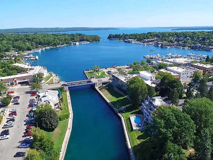 Two lakes, one breathtaking town, Charlevoix's shimmering waterway connects it all in a view that makes your jaw drop on command.