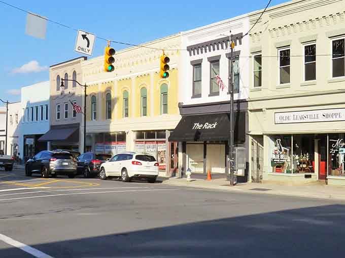 The yellow and cream storefronts of Eden's downtown glow in the afternoon sun like a freshly buttered biscuit.