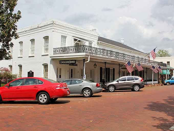 The Excelsior House Hotel in Jefferson has welcomed presidents and wanderers alike beneath those proud American flags for generations.
