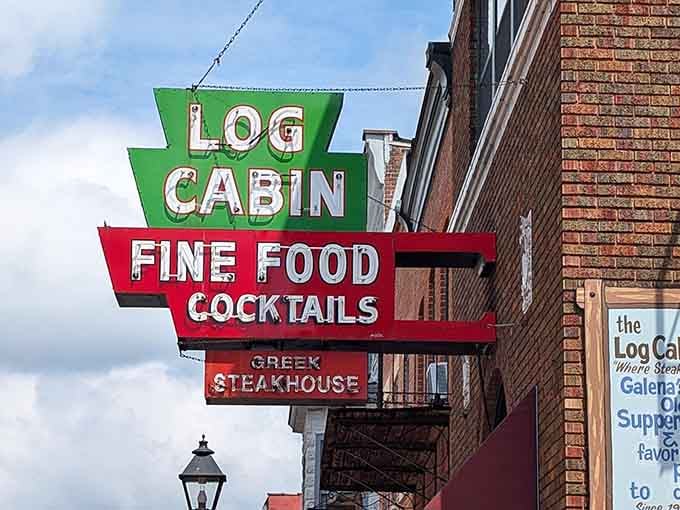 Bright clouds frame this vintage sign like a postcard from a delicious past, reminding you that great things are worth keeping around.