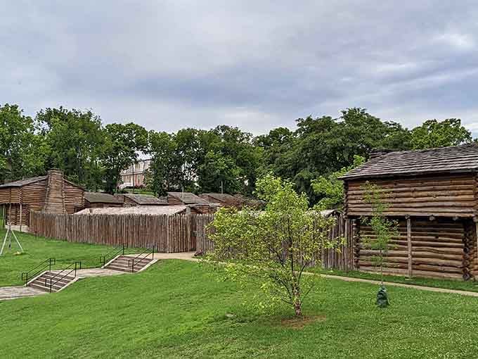 The fort's rustic cabins and split-rail fences transport you to a time when "going off the grid" wasn't optional.