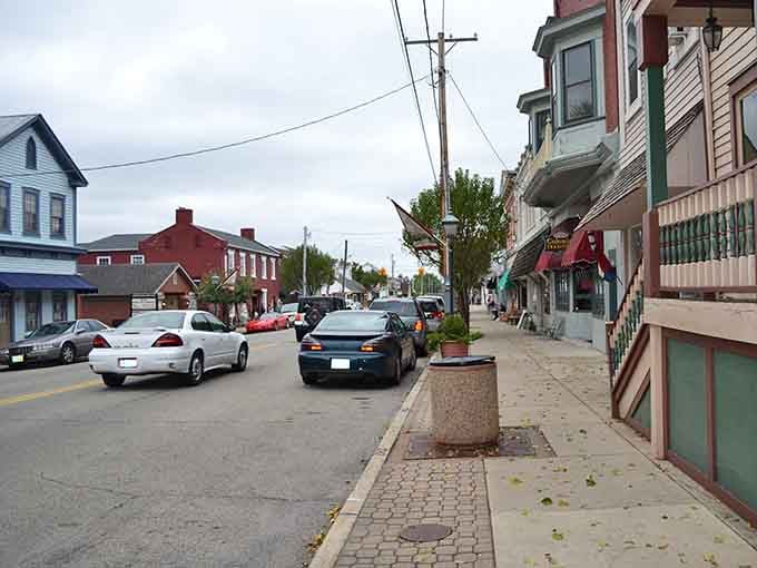 These painted Victorian buildings create a rainbow of charm that makes you want to park and explore every shop.