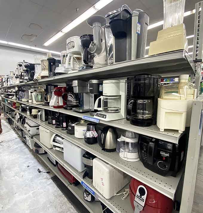 A wall of coffee makers so impressive, even your morning routine deserves a second chance at greatness.