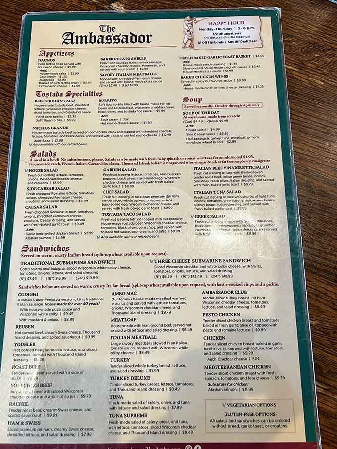 A menu this extensive in the Upper Peninsula is like finding a full orchestra in your garage, delightfully unexpected.