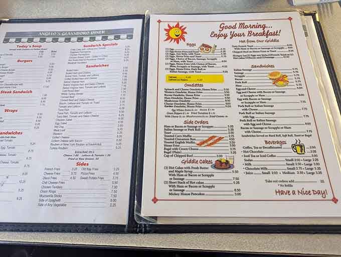 A menu this straightforward is its own kind of genius, no confusion, just good food waiting to happen.