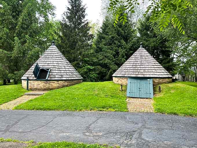 Before refrigerators existed, these two little icehouses were basically the coolest kids on the estate.