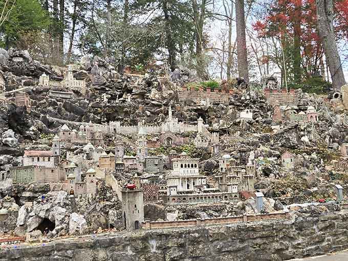 Tiny castles, cathedrals, and centuries of history packed onto a single Alabama hillside. Not bad for a Tuesday.