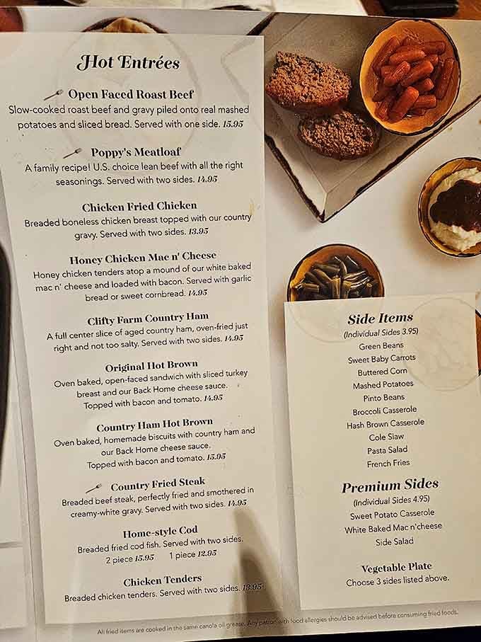 A menu that reads like a love letter to Southern cooking, every single item earning its place.
