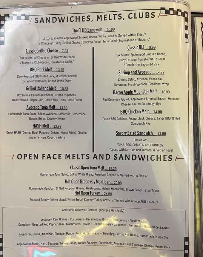 A menu this generous is basically a love letter written in grilled cheese and pulled pork.