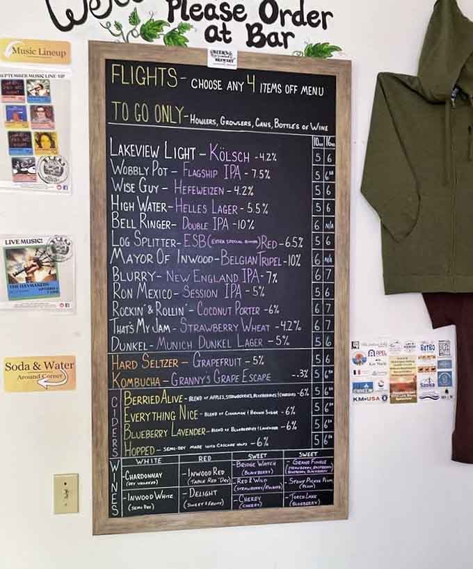 A chalkboard menu this good deserves its own frame. Choices this fun make ordering feel like a celebration.
