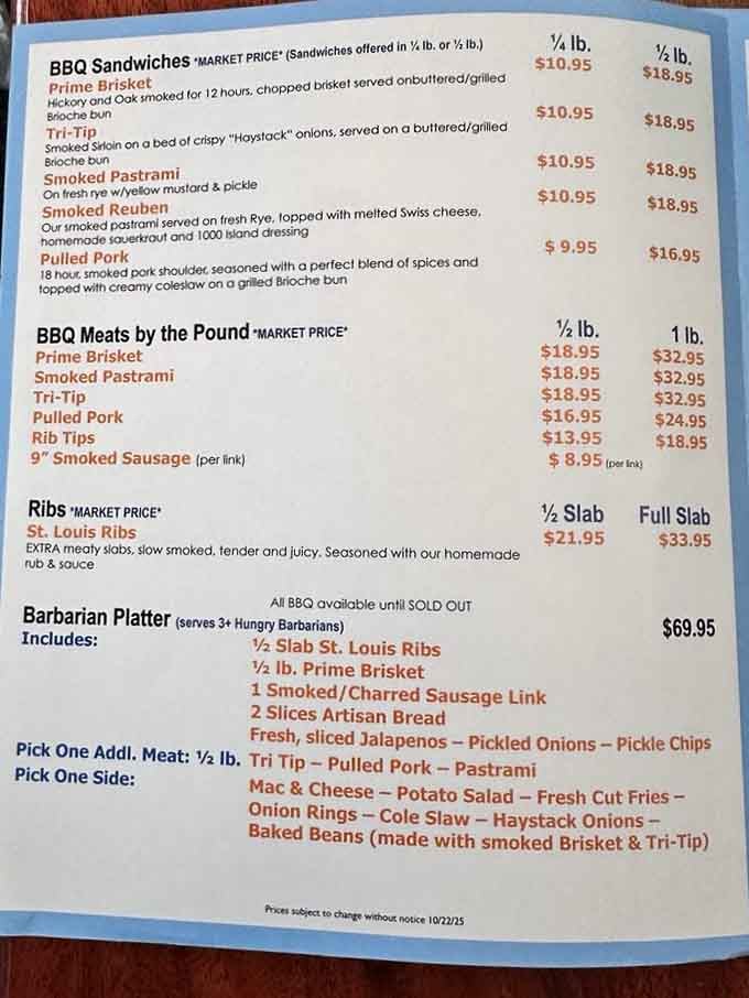 A menu this serious about smoked meat deserves your full, undivided, hungry attention.