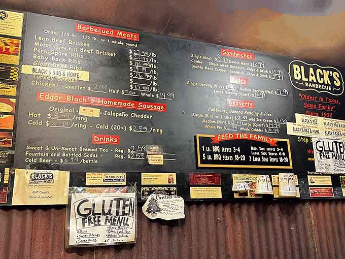A chalkboard menu this straightforward is basically a love letter to anyone who hates overthinking lunch.