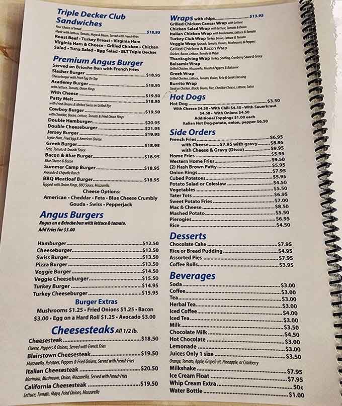 A menu so packed with comfort food options, you'll need a moment, maybe two, to decide.