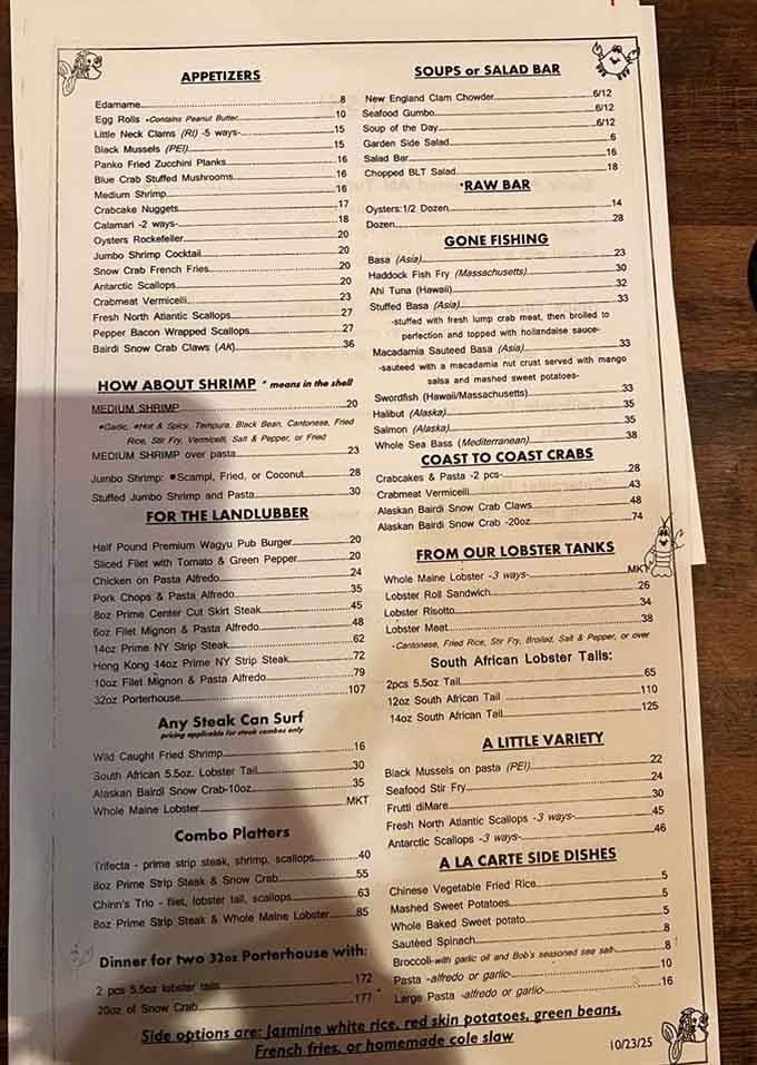 A menu this long deserves its own reading glasses. Every section is a new reason to come back again.