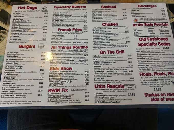 This menu reads like the greatest hits album of American comfort food, and every track is a banger.