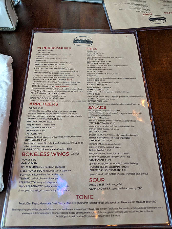 A menu so gloriously ambitious it needs its own reading glasses and a quiet moment to process.