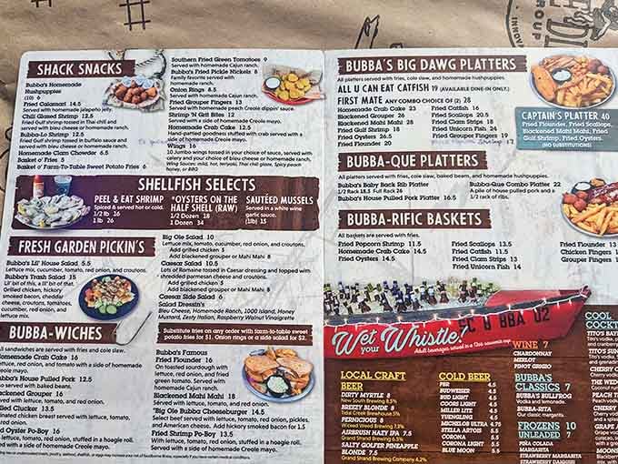 A menu this loaded with options is basically a love letter to anyone who takes seafood seriously.