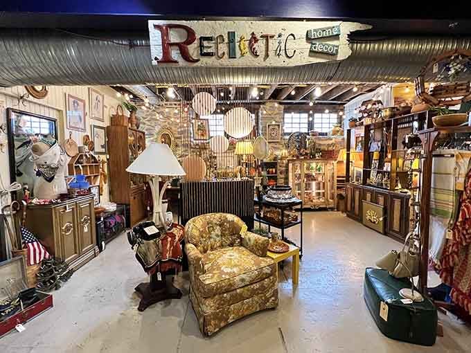 The Recl-tic Home Decor booth proves that somebody's old armchair is absolutely your new favorite chair.