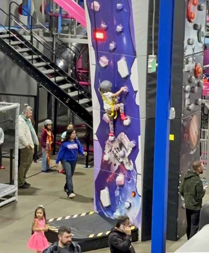 Scaling new heights, quite literally. This space-themed climbing wall makes every kid feel like an astronaut.