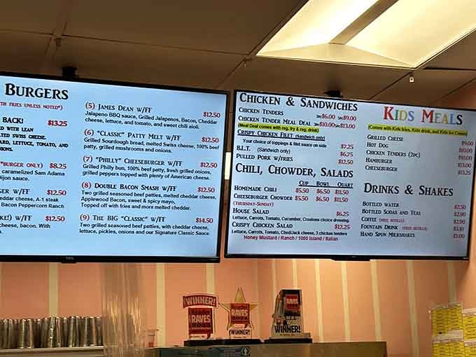 A menu that knows exactly what it's doing. No confusion, no apologies, just great food with great names.