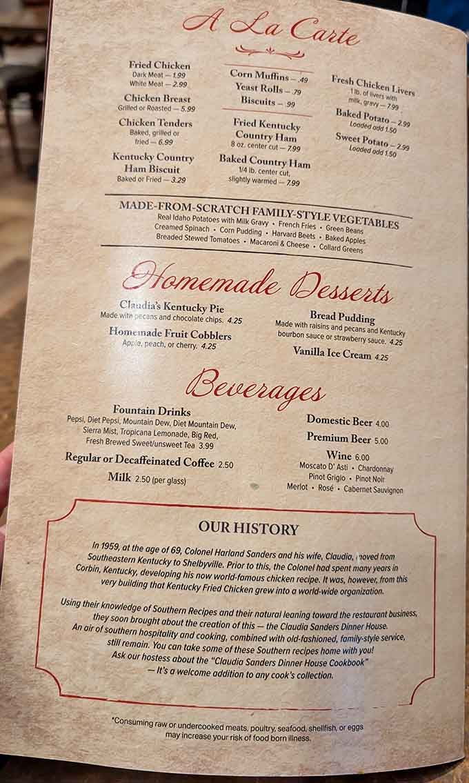 A menu that reads like a love letter to Kentucky cooking, corn pudding and all.