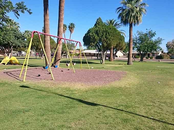 Green grass in the Arizona desert feels like winning the lottery. Kids don't even know how good they've got it.