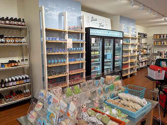 Local hot sauces, KC-branded glassware, and fresh-baked cookies, this is the souvenir shop that actually gets it right.