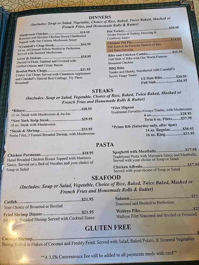 A menu this honest and generous deserves its own frame. Every line reads like a promise kept.