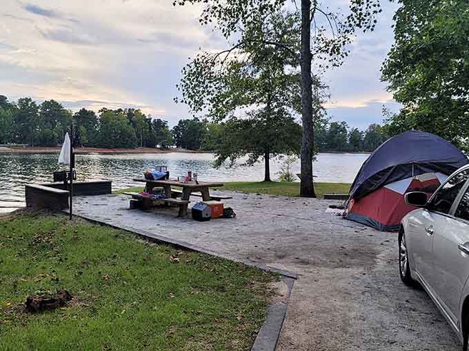 Pitch your tent steps from the water and wake up to views that beat any hotel window.