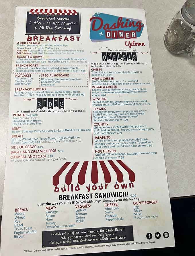 A menu so honest and generous, it practically shakes your hand and says, "We've got you covered."