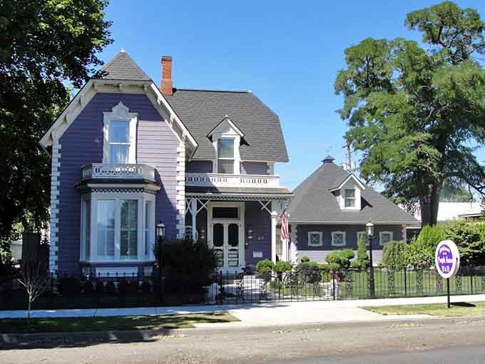 This purple Victorian beauty proves that good taste and bold color choices are not mutually exclusive.
