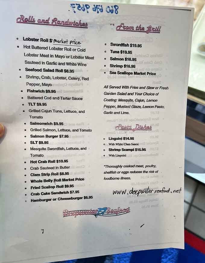 When the menu offers lobster rolls at market price, you know they're serious about freshness over frozen.