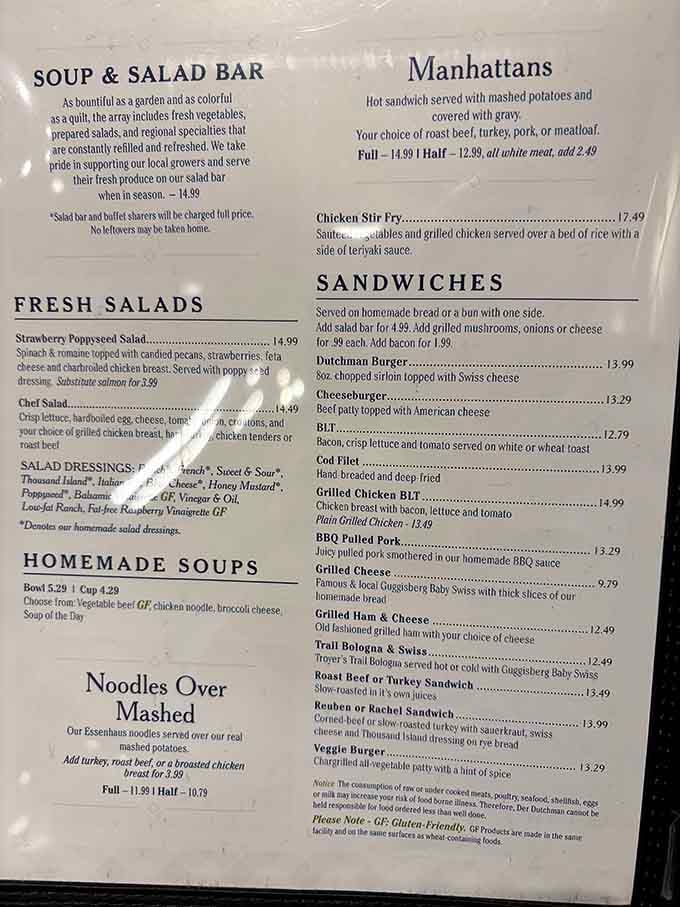 Decisions, decisions: when the menu offers this much homestyle goodness, you might need a strategy and extra napkins.