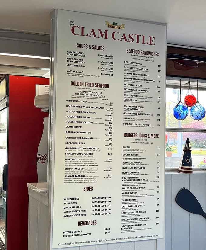 A menu board this generous deserves its own fan club. Something for everyone, and then some.