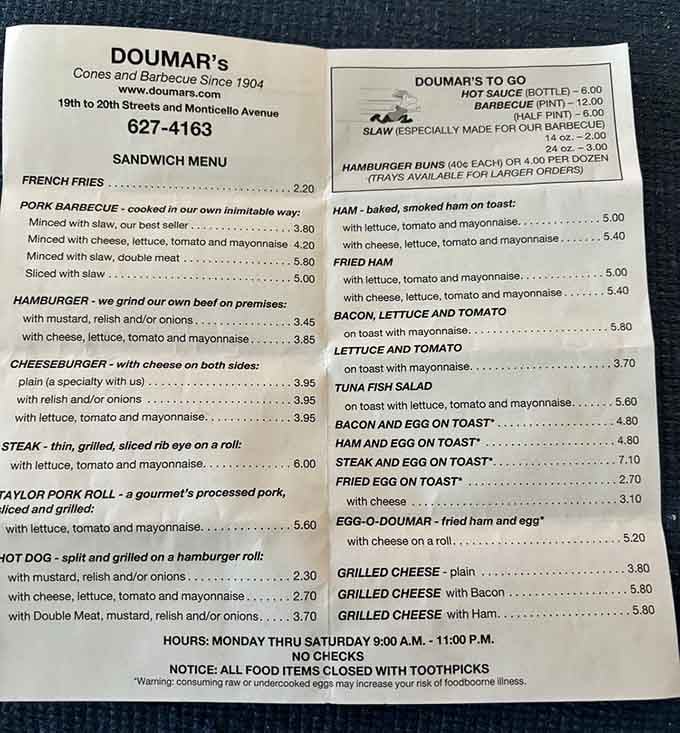 A menu so honest and straightforward, it practically shakes your hand and looks you in the eye.