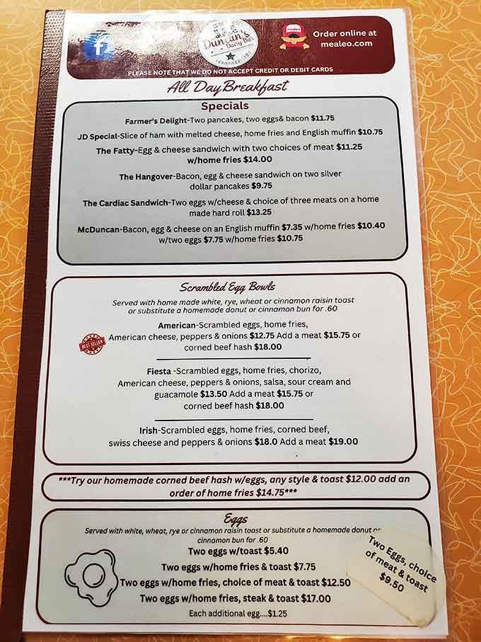 This menu reads like America's greatest hits album, and every track is a certified banger.