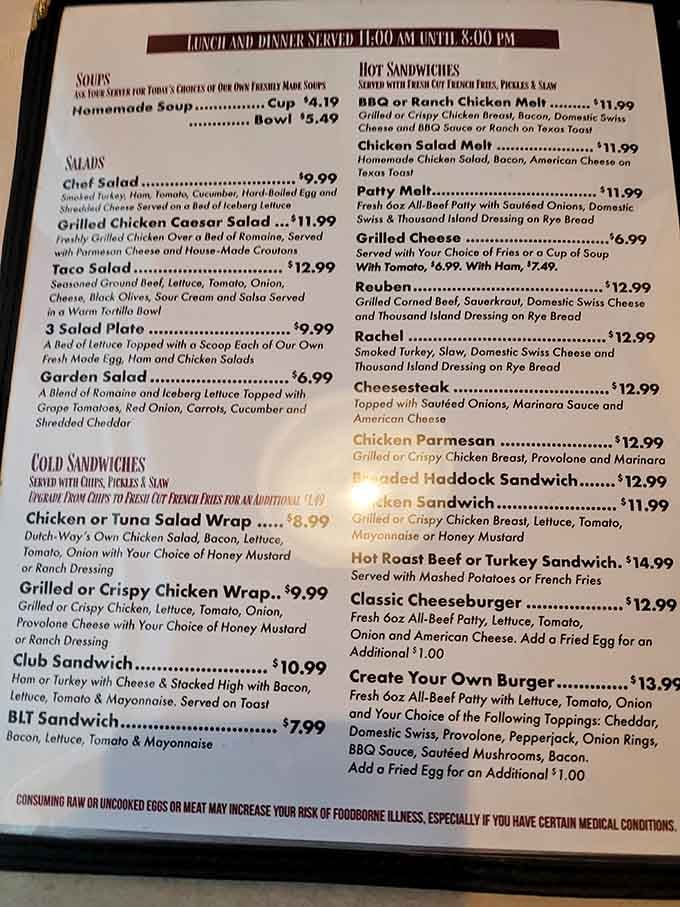A menu this honest and straightforward deserves its own standing ovation. Real food, real choices, real prices.