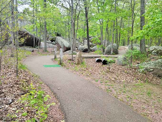 A paved path through giants. Elephant Rocks makes sure nobody gets left behind on this adventure.